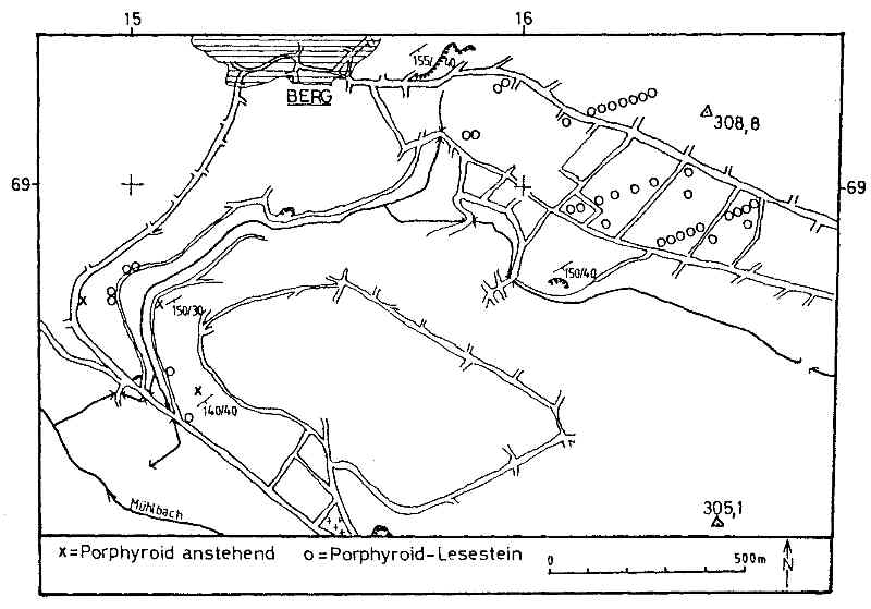 Beschreibung der einzelnen Porphyroidzüge